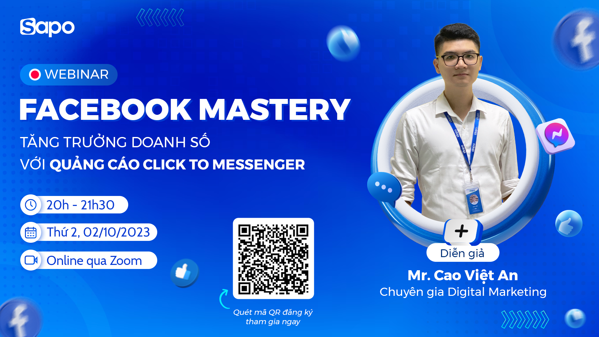 Webinar "FACEBOOK MASTERY - Tăng trưởng doanh số hiệu quả cùng Quảng c