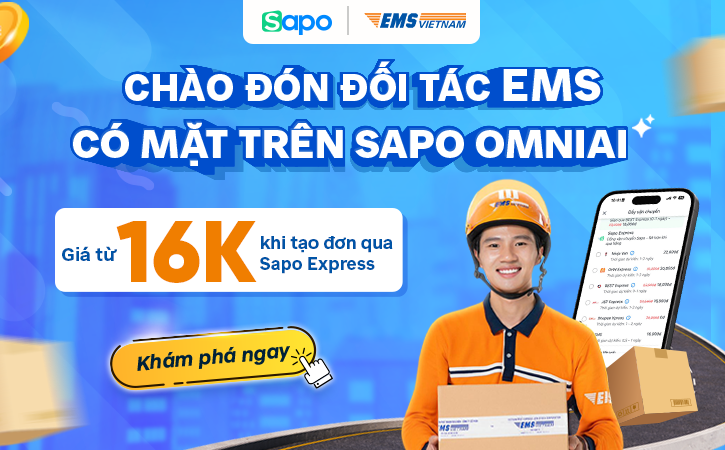 Sapo Express chính thức kết nối EMS - Giá chỉ từ 16.000đ/đơn