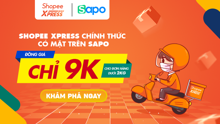Shopee Xpress chính thức có mặt trên Sapo: Giao hàng đồng giá 9.000đ