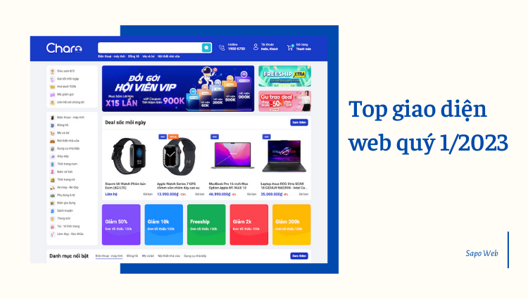 Top 5 theme được yêu thích nhất và Top 5 theme mới Quý I/2023