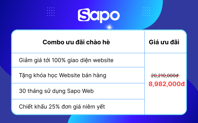 Chào hè rực rỡ - Ưu đãi hết cỡ cùng Sapo